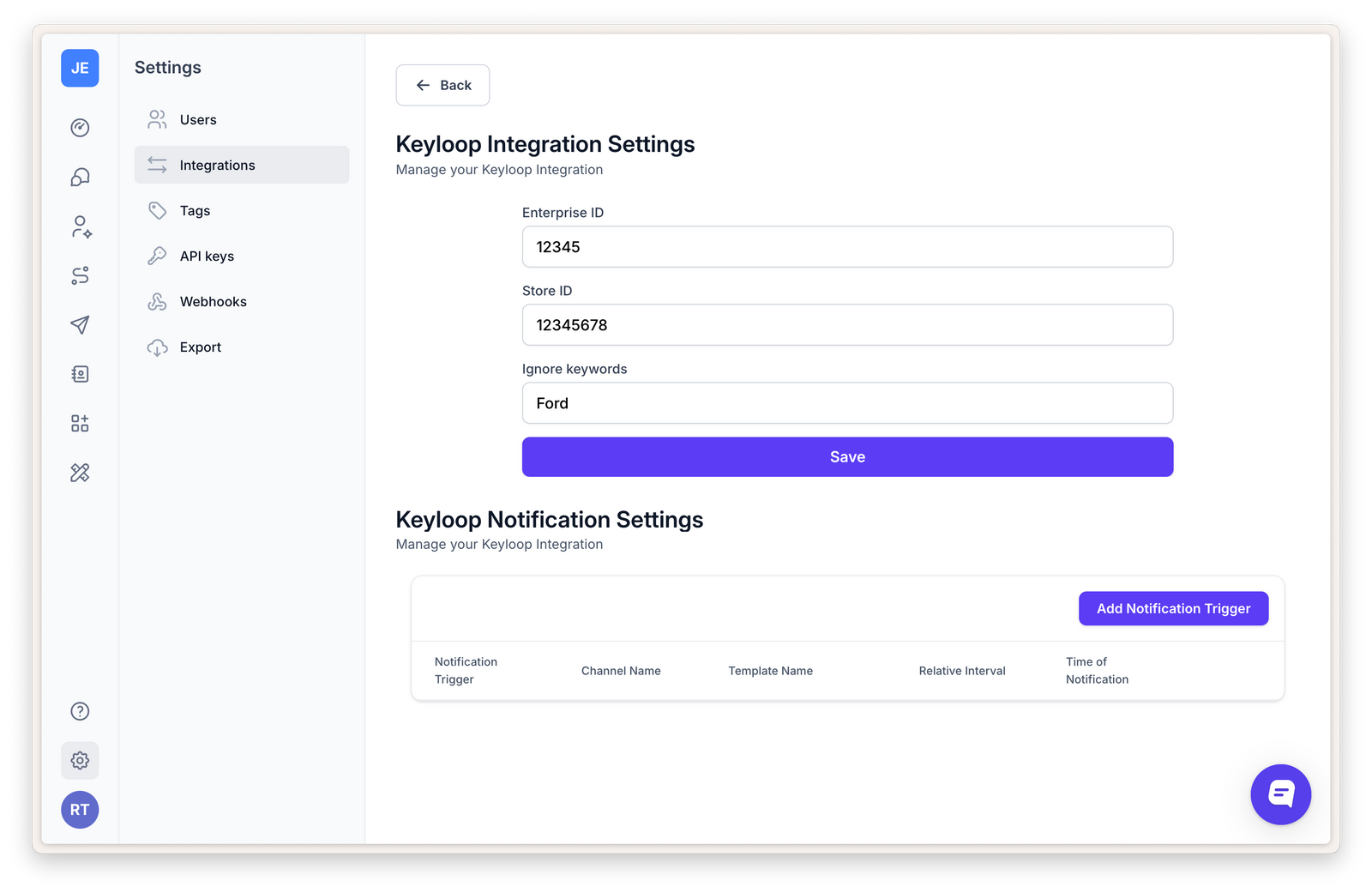 Keyloop Integration Guide